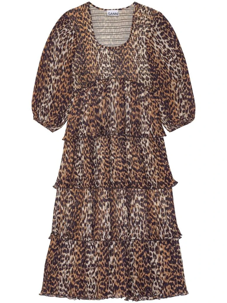 Ganni GANNI - Leopard Print Midi Dress - Dresses & Skirts - BeyondStyle