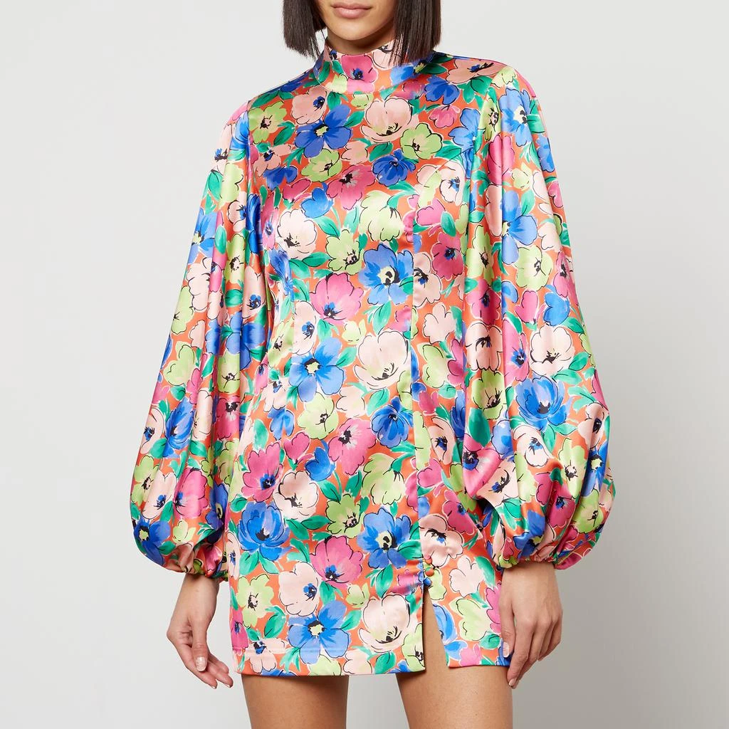 ROTATE Birger Christensen Rotate Birger Christensen Floral-Print Satin ...