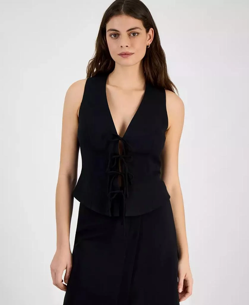 Bar III Women's Tie-Front Vest, Exclusively at Macy's - Gilets - Free ...