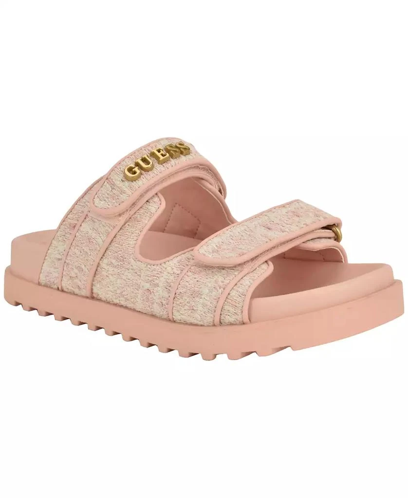 GUESS Women's Fabulon Two Strap Sporty Footbed Sandals - Shoes - Free ...