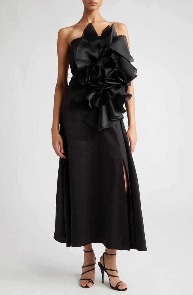 Aje Energy Strapless Ruffle Midi Dress - Dresses & Skirts - Free ...