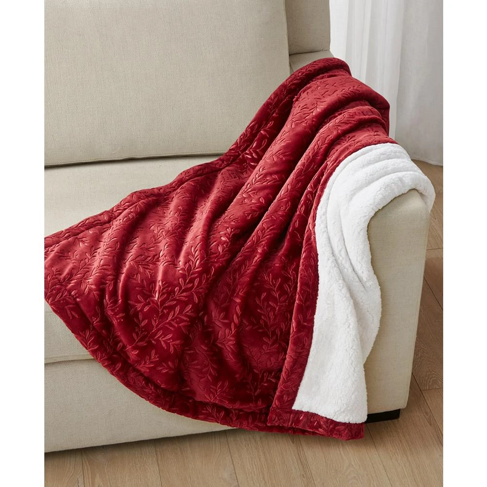 Charter Club Embossed Plush Reversible Sherpa Throw, 50" x 60", Created ...