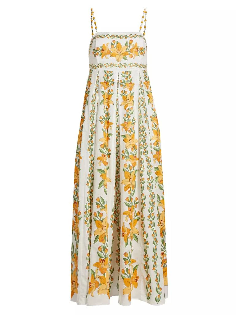 Farm Rio Tropical Lightness Floral Cotton Maxi Dress - Dresses & Skirts ...