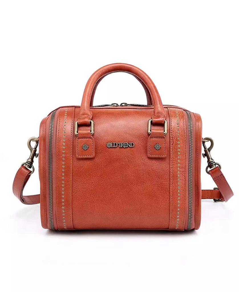 OLD TREND Women's Genuine Leather Mini Trunk Crossbody Bag - Crossbody ...