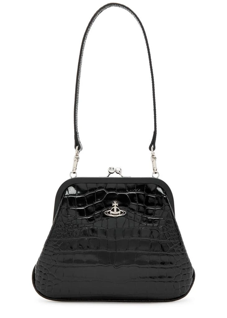 VIVIENNE WESTWOOD Vivienne's crocodile-effect leather shoulder bag - Bags - BeyondStyle