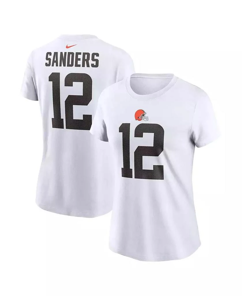 NIKE Women's Shedeur Sanders White Cleveland Browns 2025 NFL Draft Name ...