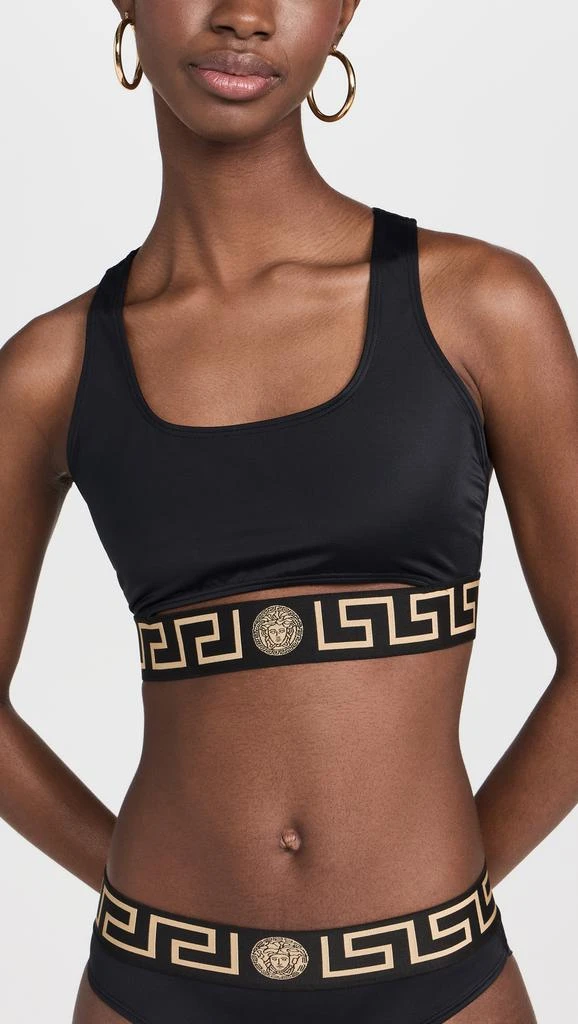 Versace Lycra Vita Recycled New Logo Bikini Top - Swimwear - Free Shipping - BeyondStyle