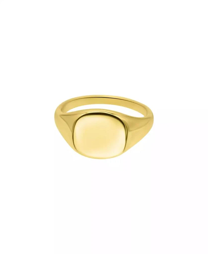 ADORNIA Gold Square Face Signet Pinky Ring - Fashion Accessories ...
