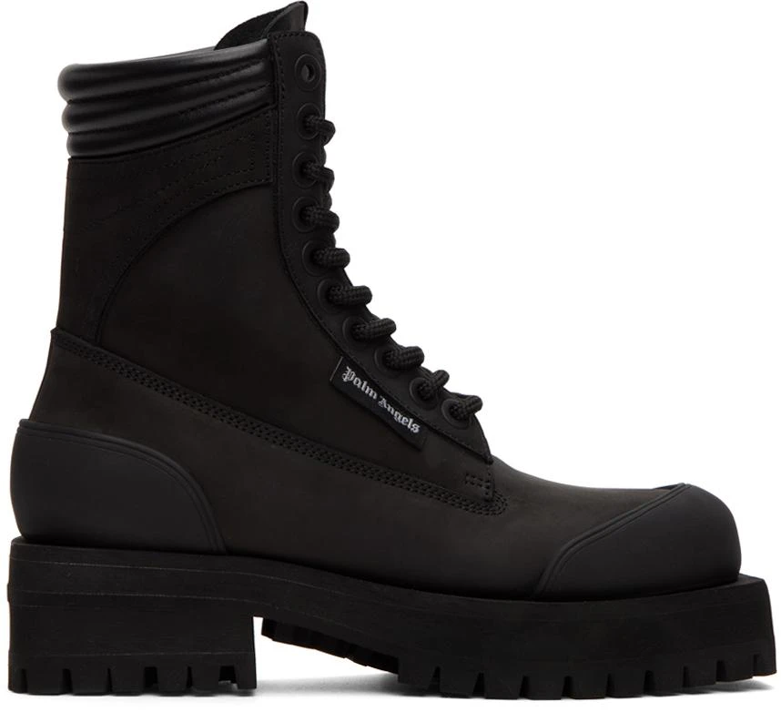 Palm Angels Black Stacked Ankle Boots - Boots - BeyondStyle