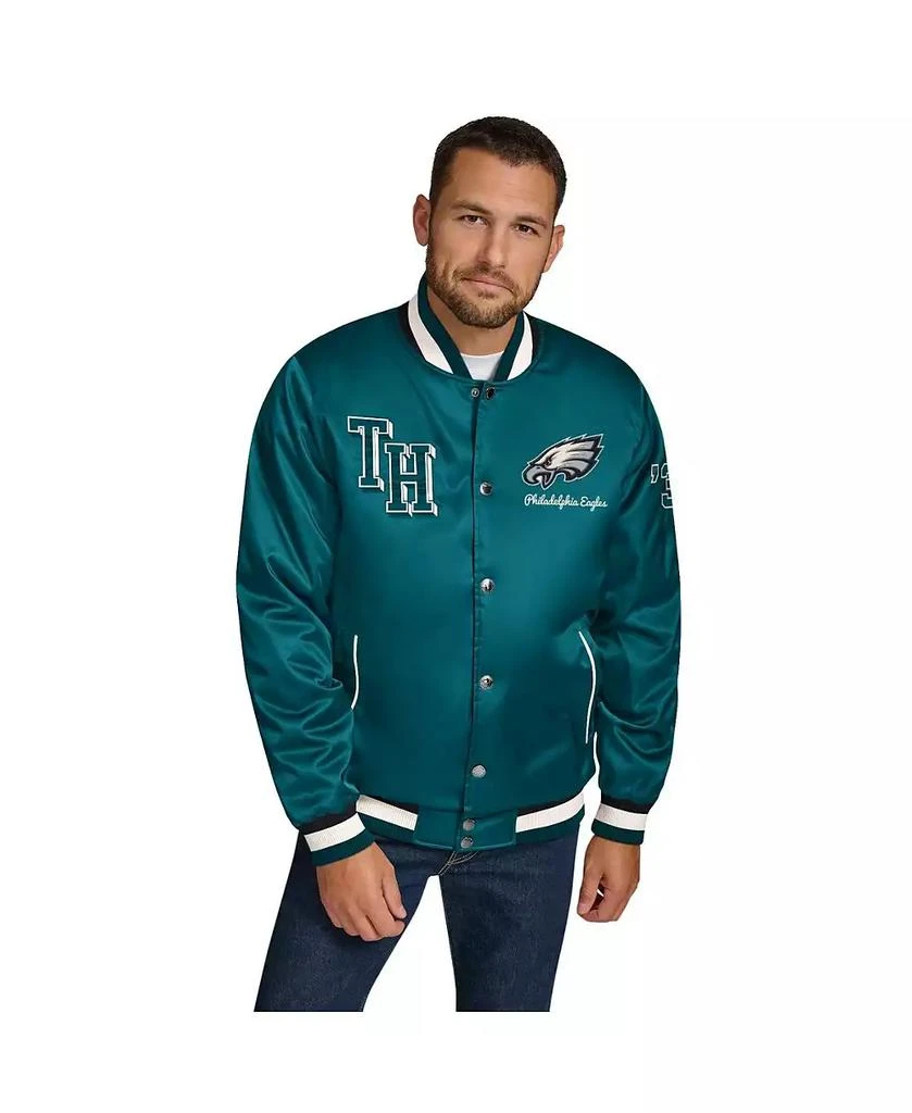 Shop Men's Midnight Green Philadelphia Eagles Dante Full-Snap Satin Jacket on Sale at ...