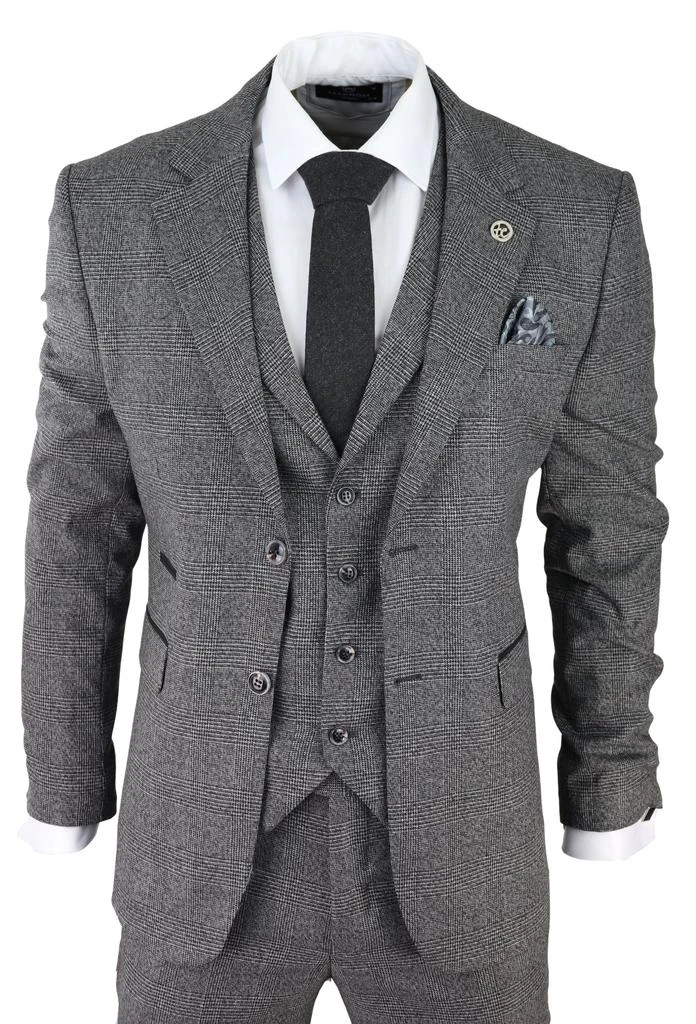 TruClothing AK-10 Herringbone Tweed 3 Piece Suit - Coats - Free ...