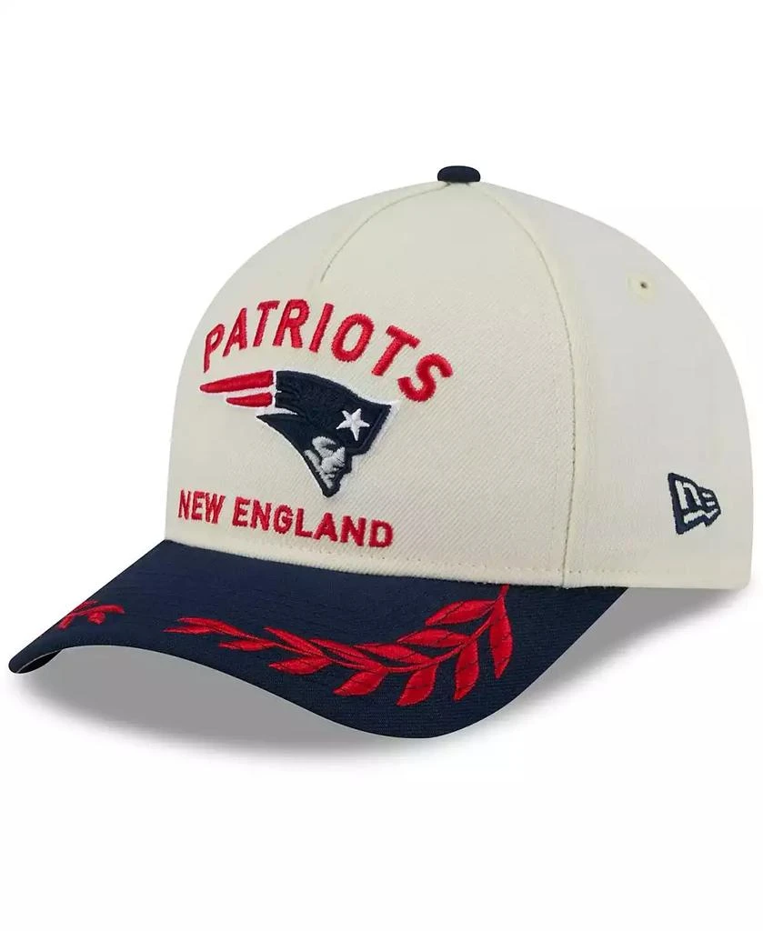 New Era Men's Cream/Navy New England Patriots 2025 NFL Draft 9FORTY A ...