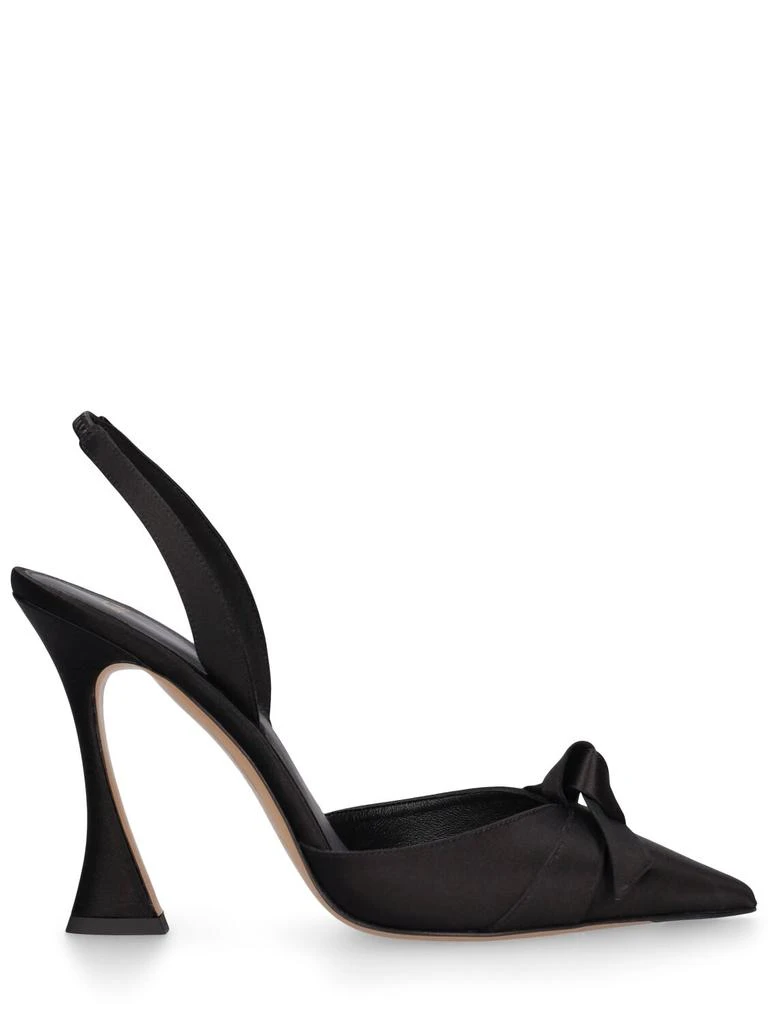 Shop 100mm Clarita Bell Satin Slingback Pumps on Sale at BeyondStyle ...