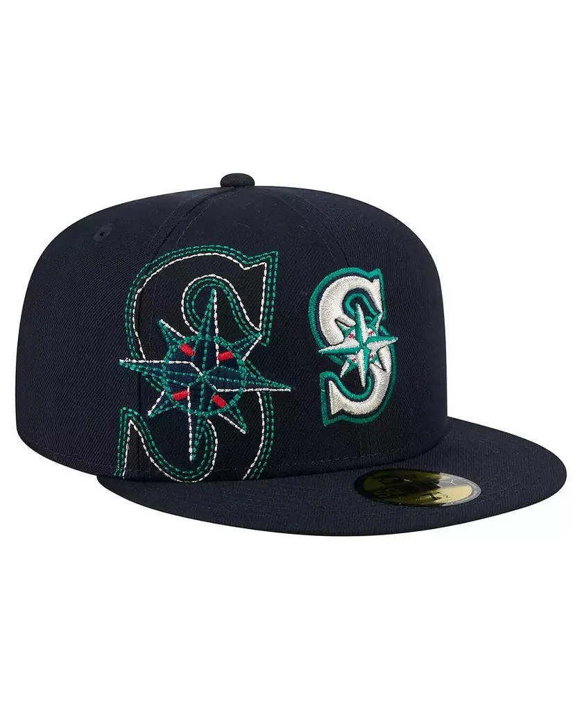New Era Men's Navy Seattle Mariners Yarn Stitch 59FIFTY Fitted Hat ...