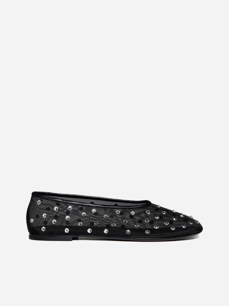 Khaite Marcy rhinestoned mesh ballet flats - Shoes - BeyondStyle