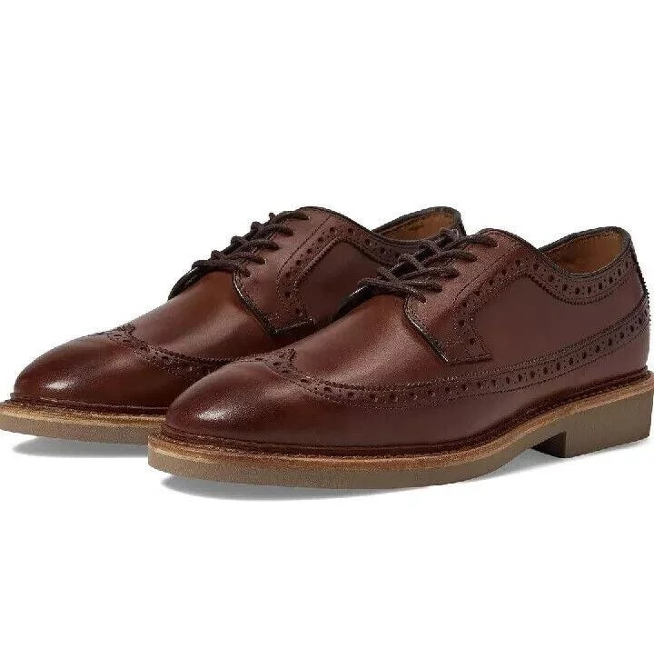 Allen Edmonds William Wingtip Derby Men's 7.5 Dark Chili Leather Shoes ...