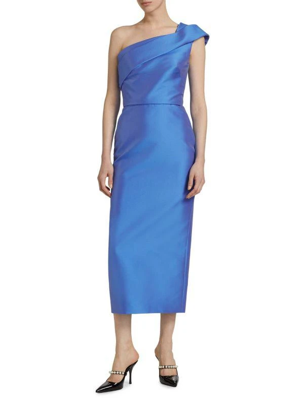 One-Shoulder Draped Column Dress – On Sale Now with Up to 88% Off ...