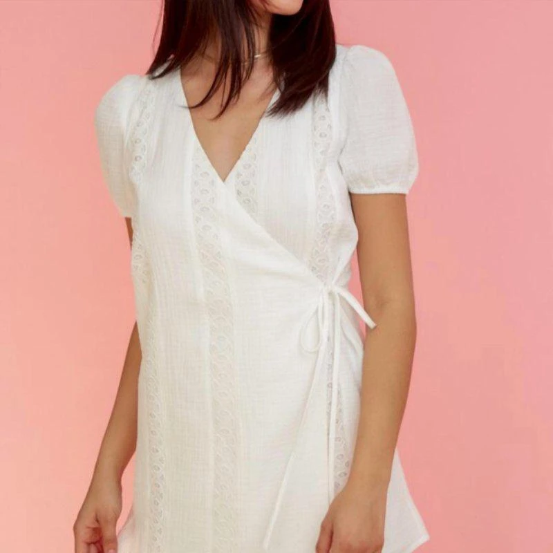 Blue Blush Eyelet Mini Dress - Dresses & Skirts - Free Shipping ...