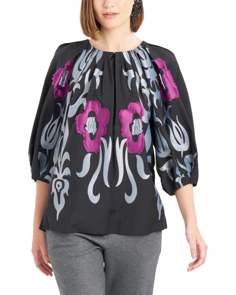 Suzani Jacquard Pleated Top – On Sale Now with Up to 81% Off | Discover ...