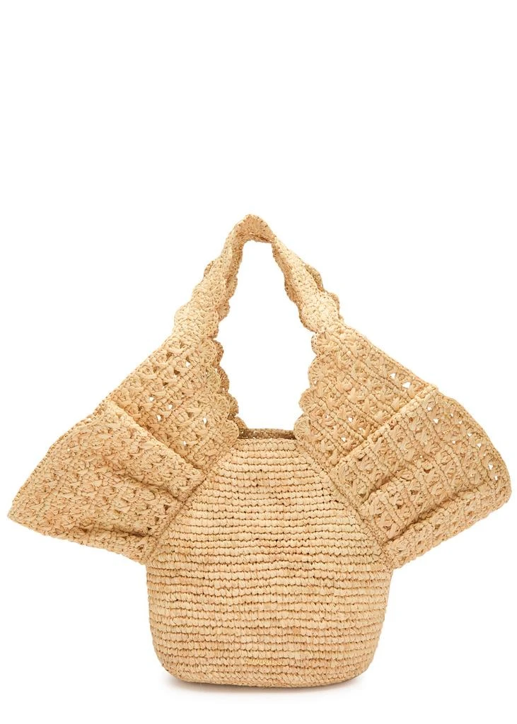 ZIMMERMANN Ruffled raffia bucket bag - Tote Bags - BeyondStyle