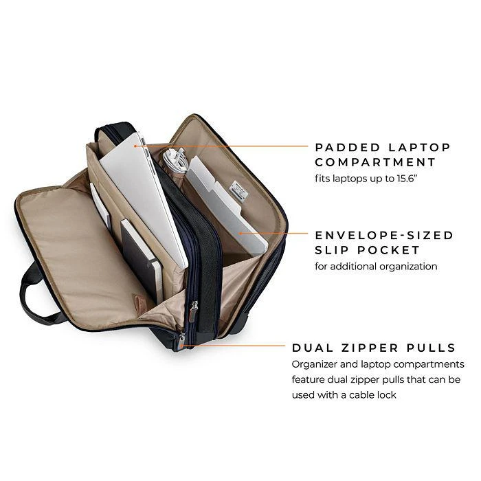 Briggs & Riley @Work Medium Expandable Brief - Briefcases - Free Shipping - BeyondStyle