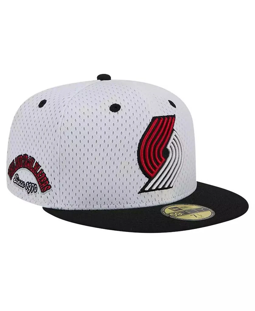 New Era Men's White/Black Portland Trail Blazers Throwback 2Tone ...