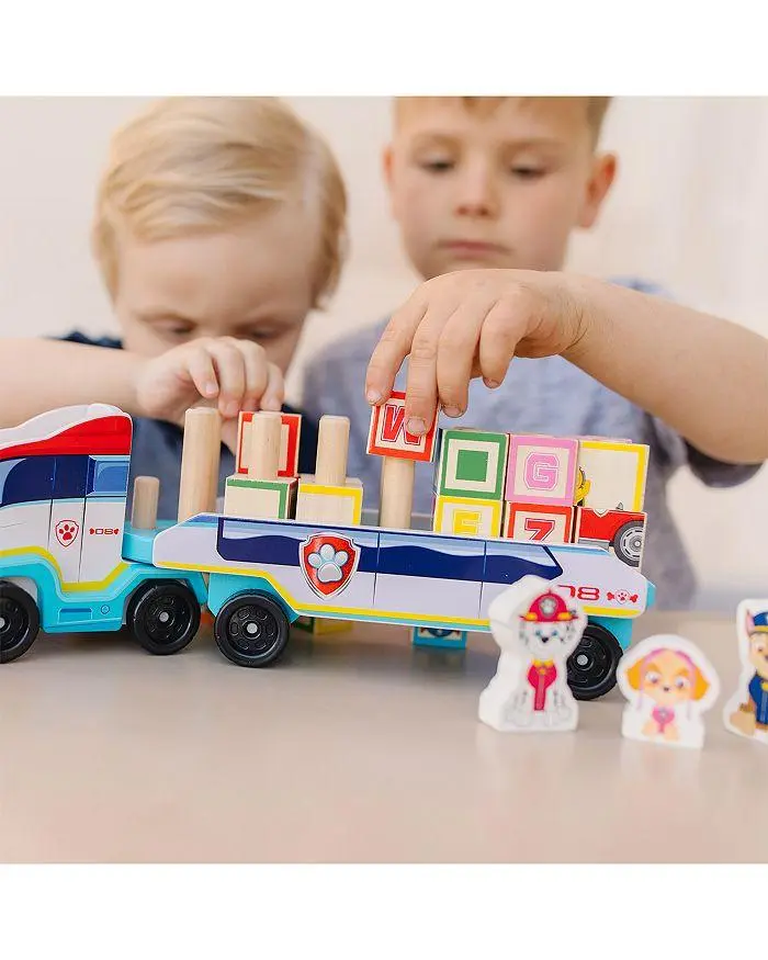 Melissa & Doug Paw Patrol Wooden ABC Block Truck - Ages 3+ - BABY ...