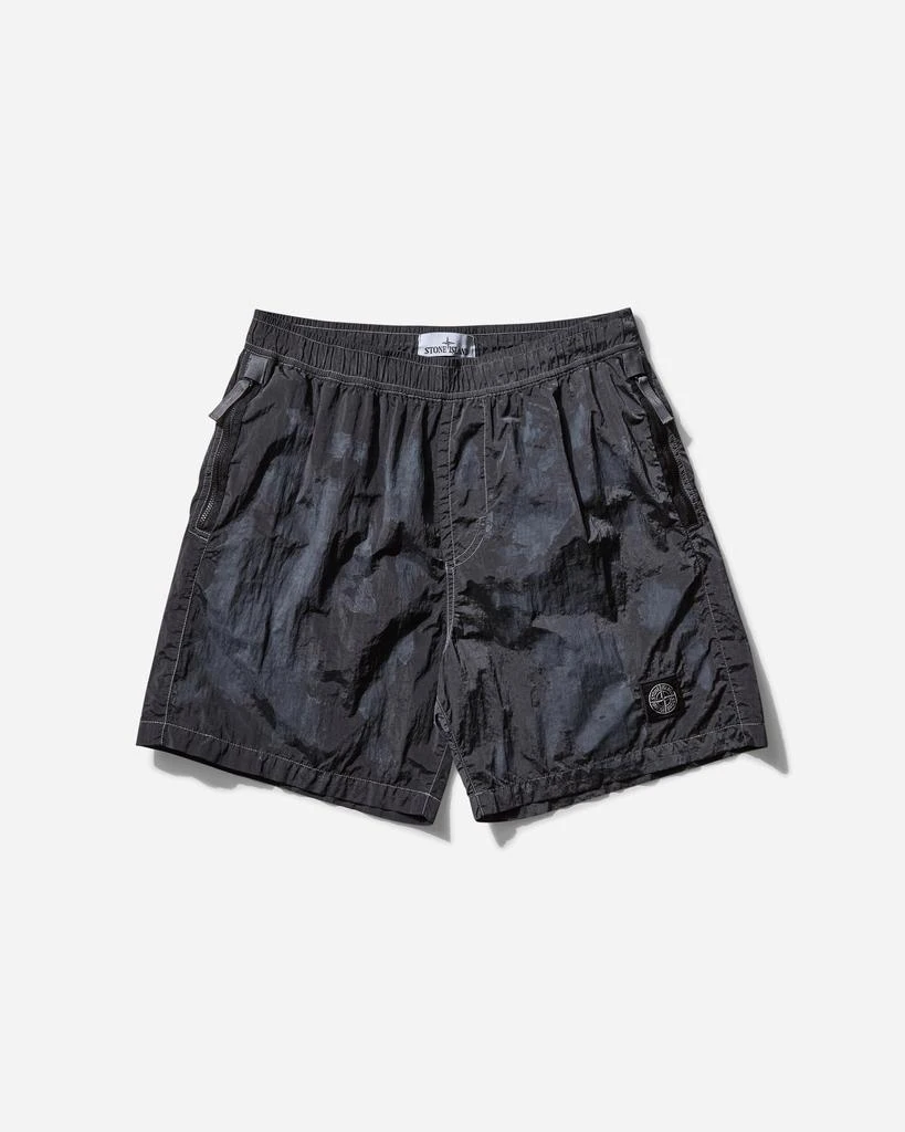 Stone Island Men's Nylon Metal Laser Camo Swim Shorts Lead Grey ...