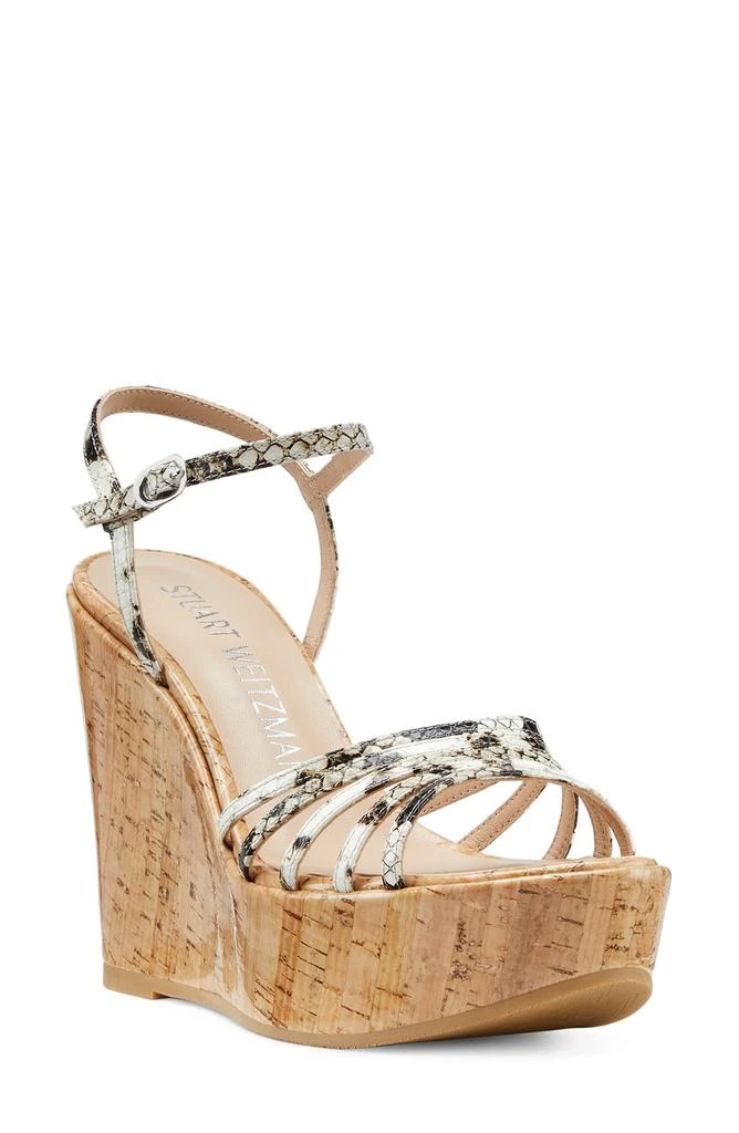 Stuart Weitzman Soirée Wedge Platform Sandal - Slippers - BeyondStyle