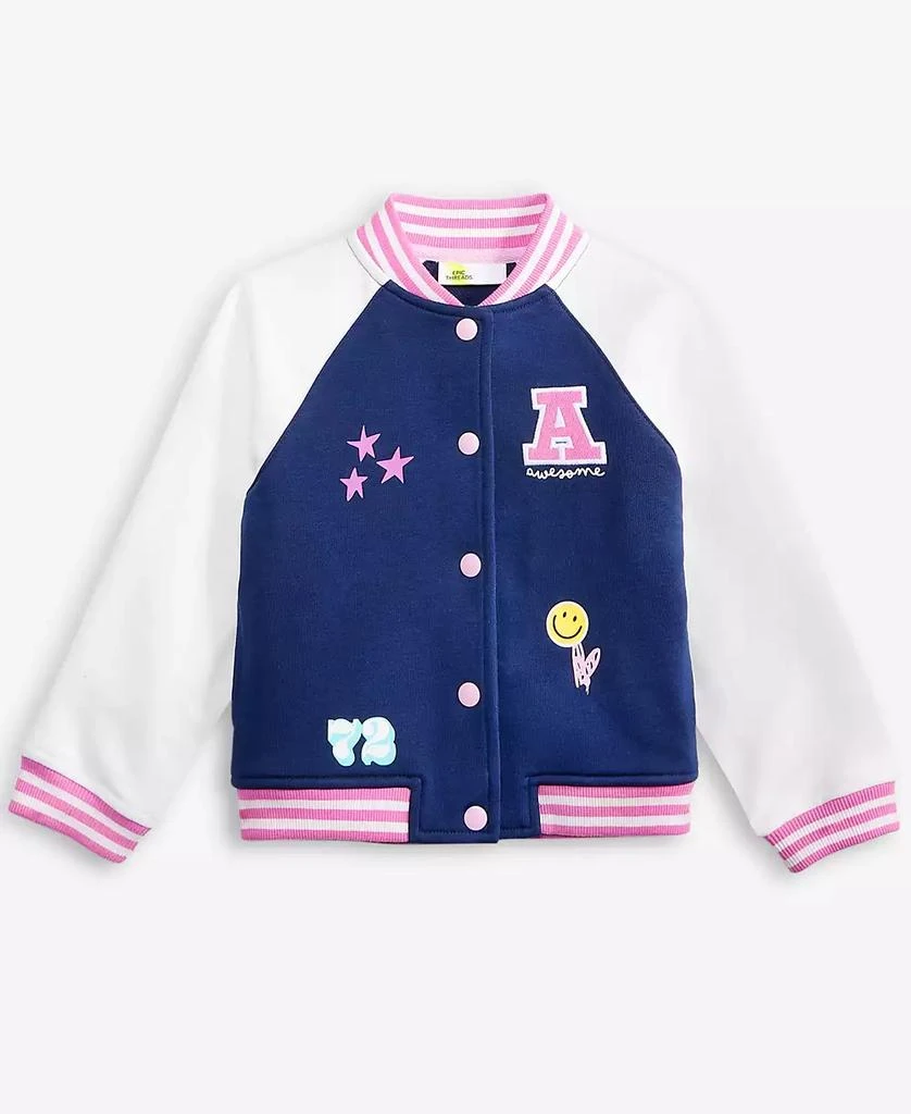Shop Toddler Girls Knit Bomber Jacket, Exclusively at Macy's on Sale at ...