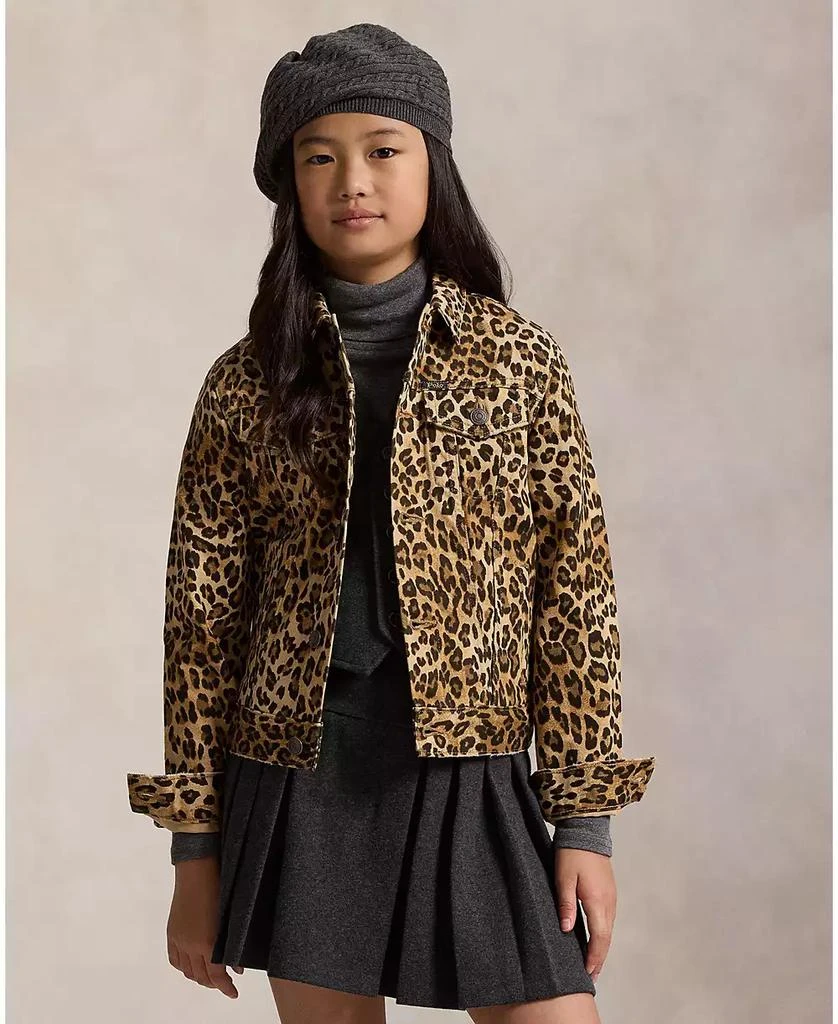 Shop Girls' 7-16 Leopard-Print Trucker Jacket on Sale at BeyondStyle ...