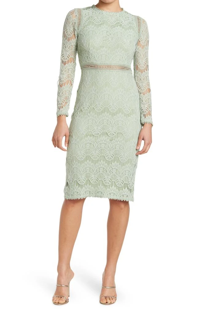 Love by Design Lace Long Sleeve Midi Dress - Dresses & Skirts - BeyondStyle