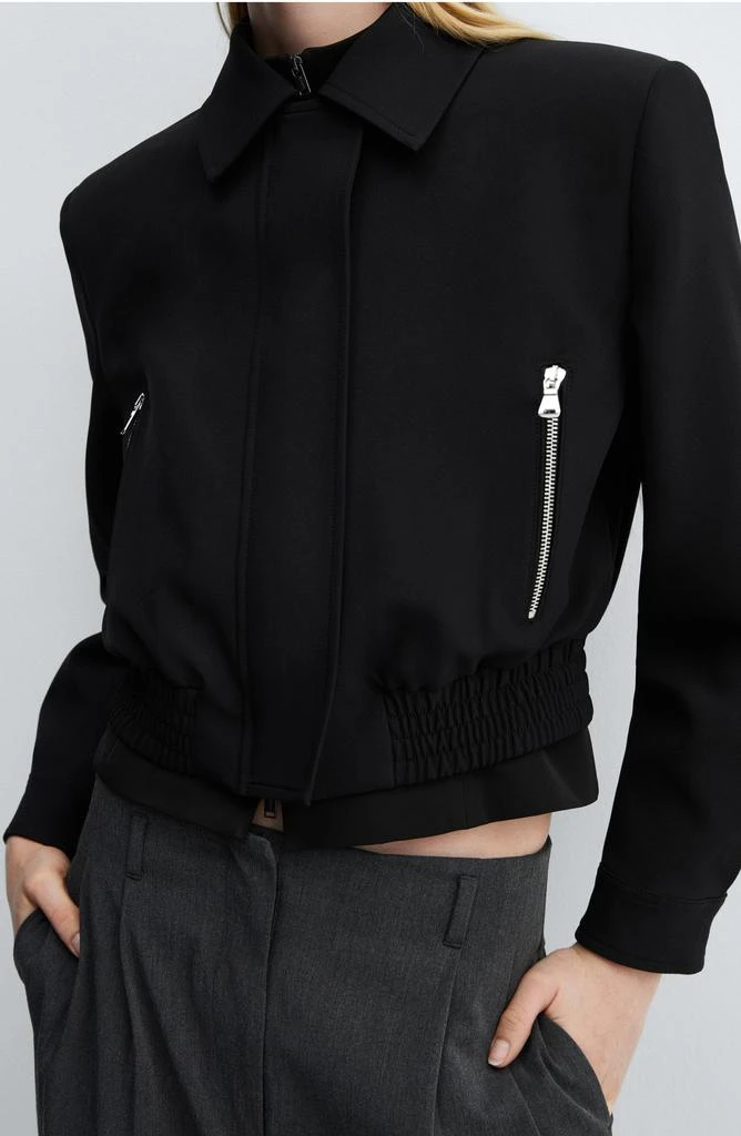 Mango Blush Crop Jacket - Jackets - BeyondStyle