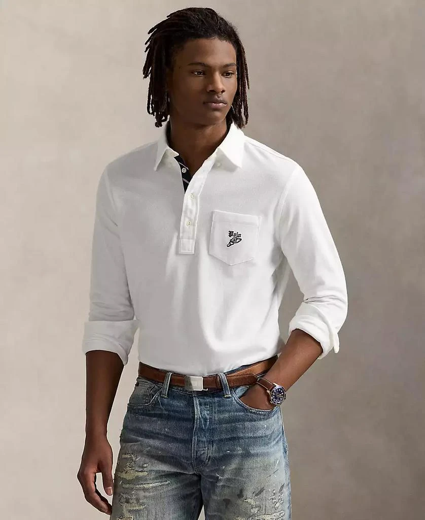 Ralph Lauren Men's Classic-Fit Mesh Popover Polo Shirt - Polo Shirts ...