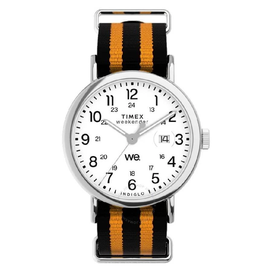Shop Timex Weekender Quartz White Dial Watch TW2W86200VQ on Sale at ...