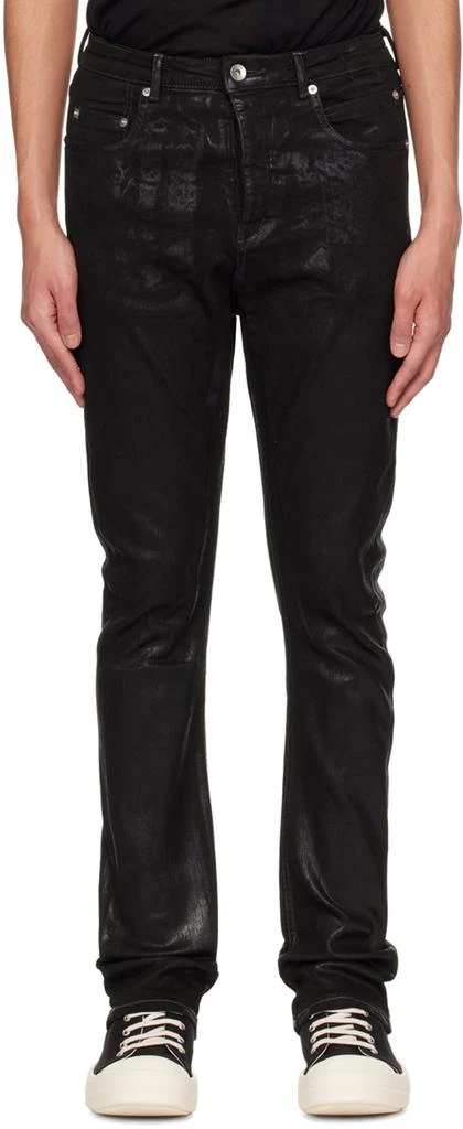 Rick Owens Black Detroit Cut Jeans - Jeans - Free Shipping - BeyondStyle