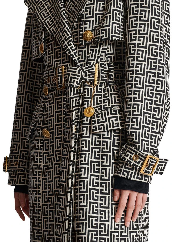 Balmain Monogrammed trench coat - Coats - Free Shipping - BeyondStyle