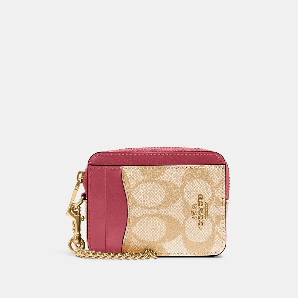 Coach Outlet Coach Outlet Zip Card Case In Signature Canvas - Bags ...
