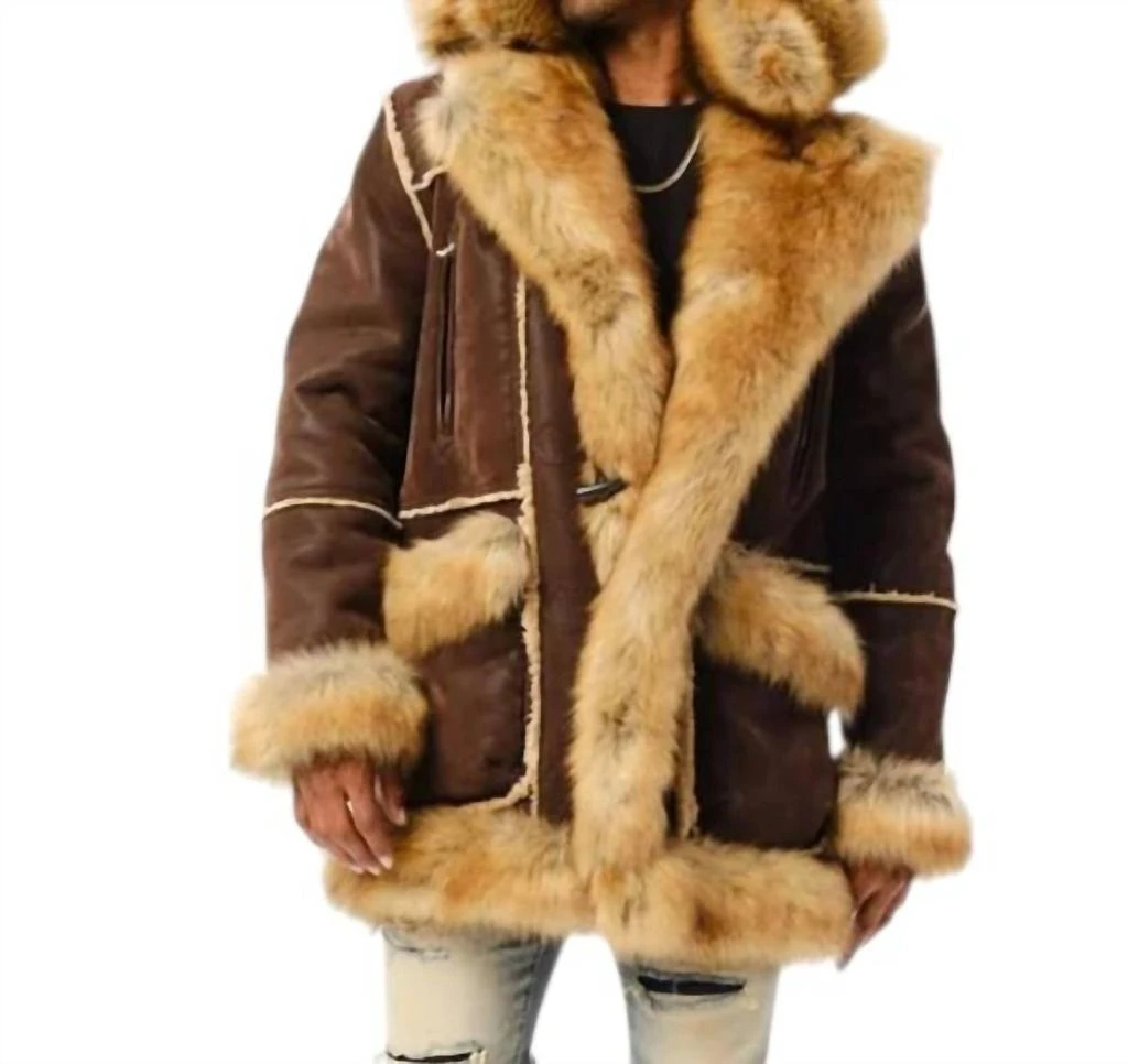 JORDAN CRAIG Jordan Craig - Shearling Fur Coat Jacket - Jackets - Save ...