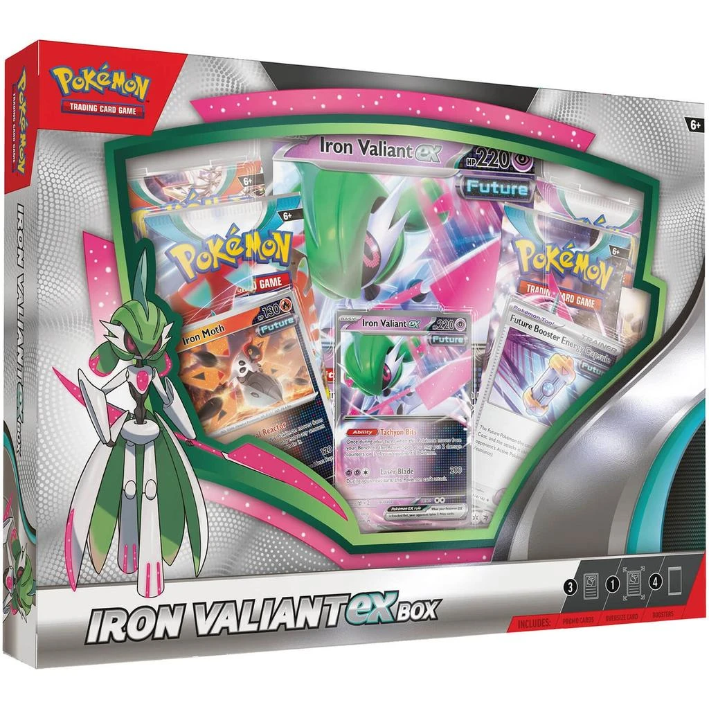 The Pokemon Company Pokémon TCG: Roaring Moon/Iron Valiant ex Box ...