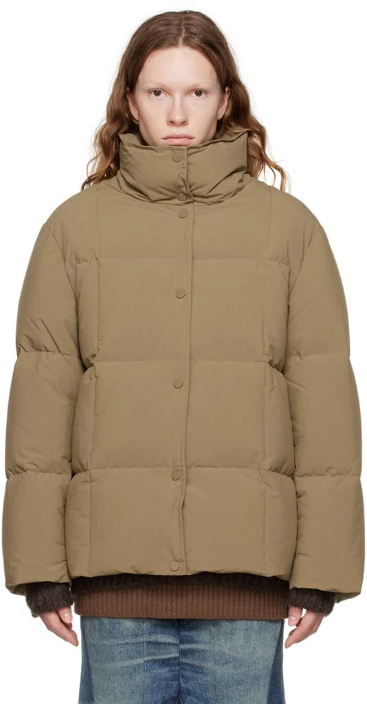 STAND STUDIO Khaki Sally Down Jacket - Coats - BeyondStyle