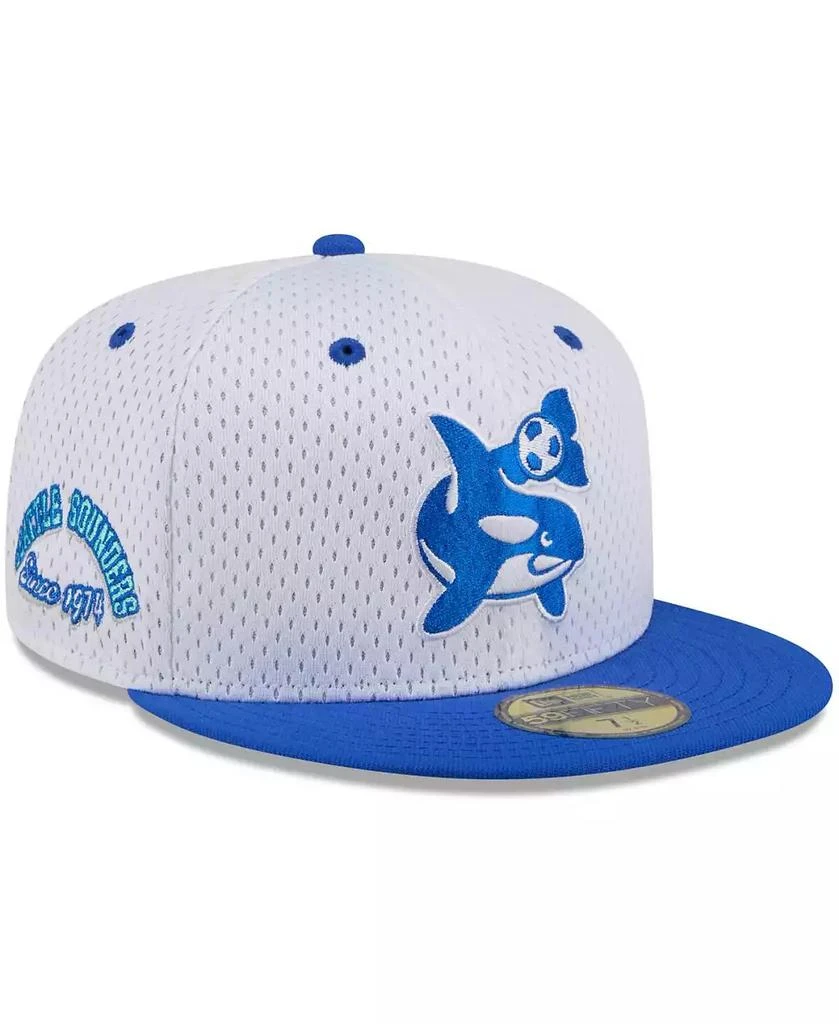 New Era Men's White Seattle Sounders FC Throwback Mesh 59FIFTY Fitted ...