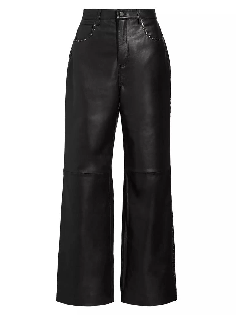 Reformation Veda Kennedy Studded Leather Pants - Leggings - Free ...