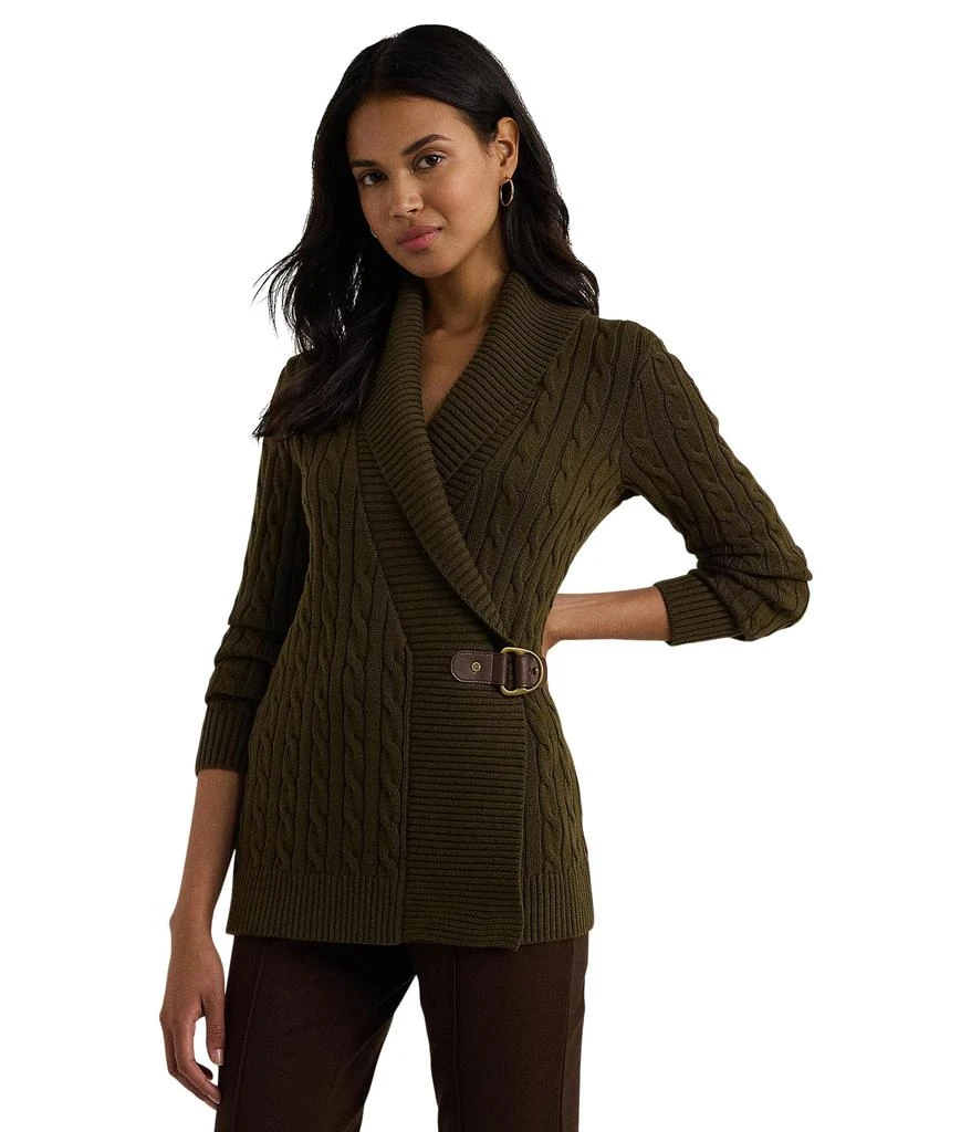 Ralph Lauren Buckled Cotton Sweater - Sweaters - Free Shipping - BeyondStyle