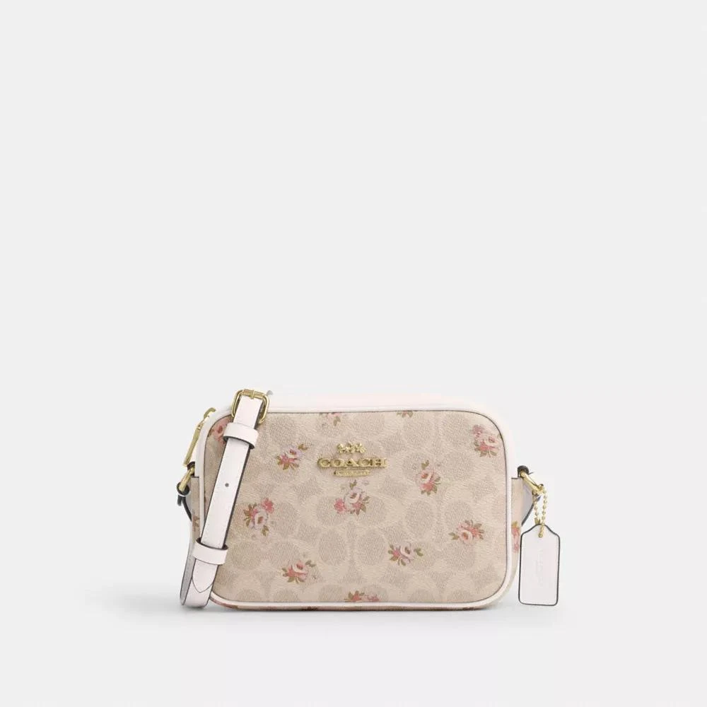 Shop Mini Jamie Camera Bag In Signature Canvas With Floral Print on ...