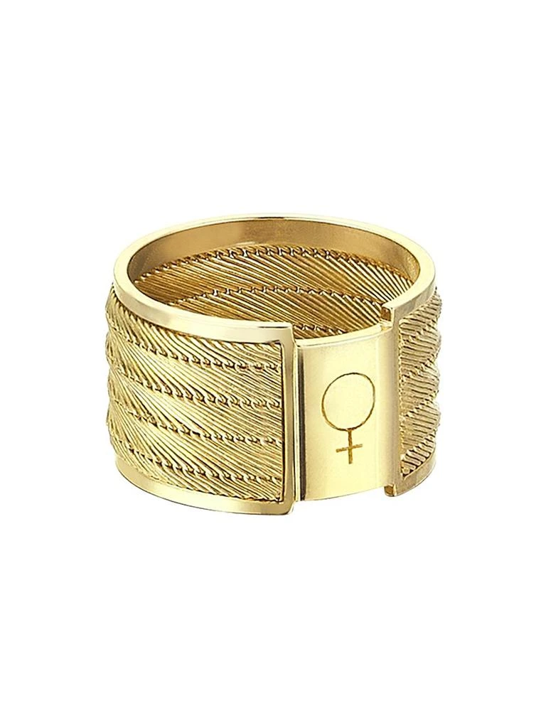 Her Story Olden 14K Yellow Gold Venus Symbol Ring - Rings - Free ...