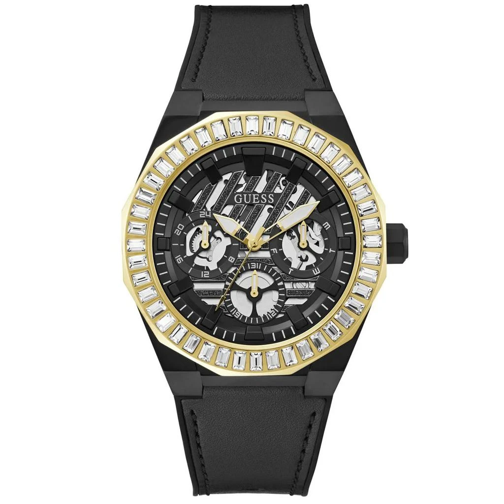 Guess Men's Black Round Dial Analog Black Dial Watch - Men's Quartz ...