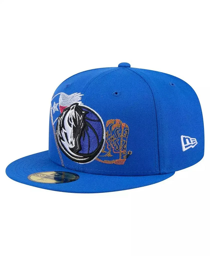 New Era Men's Blue Dallas Mavericks State Stitch 59FIFTY Fitted Hat ...