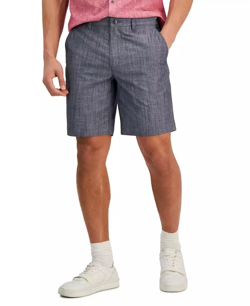 I.N.C. International Concepts Classic-Fit Solid 8.5" Chambray Shorts ...