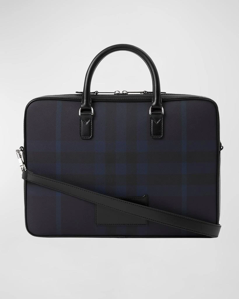 Burberry Men's Slim Ainsworth Check Leather Briefcase - Briefcases ...